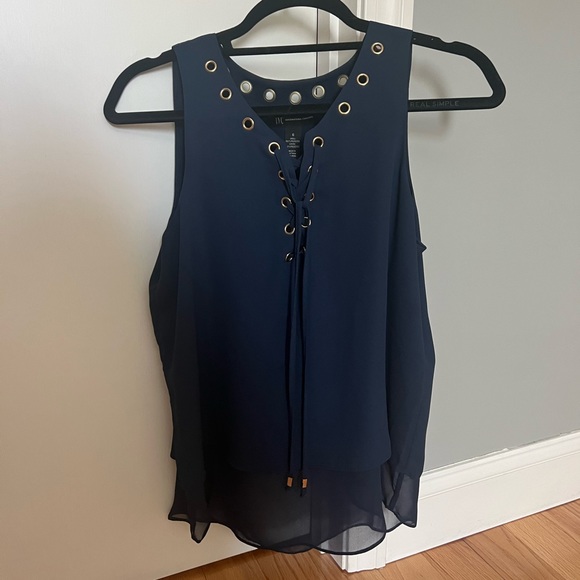 INC International Concepts | Tops | Inc Sheer Navy Blue Tank Top | Poshmark
